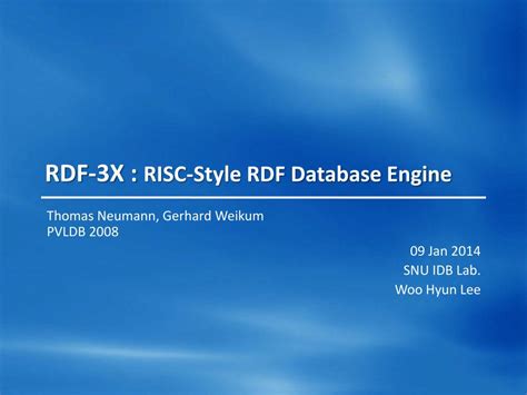 Ppt Rdf 3x Risc Style Rdf Database Engine Powerpoint Presentation Free Download Id2710463
