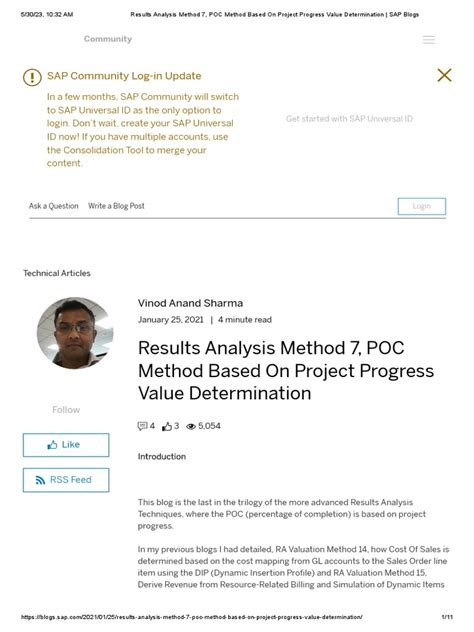 Results Analysis Method 7 Poc Method Based On Project Progress Value