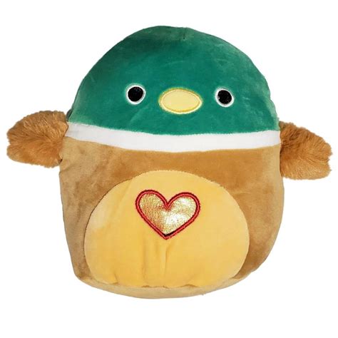 Squishmallows 8 Avery The Mallard Duck Valentines Edition With Heart Super Soft Plush Toy