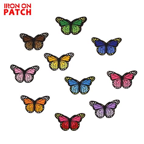 Швейные вышитые нашивки с бабочками железные нашивки на бабочки исправление образец Аппликации