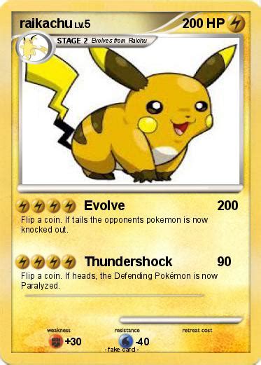 Pokémon Raikachu 8 8 Evolve My Pokemon Card