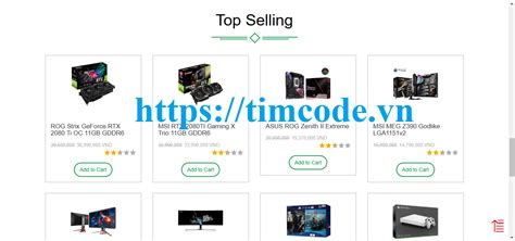 Template Website Bán Hàng Máy Tính Linh Kiện Html Css Javascript
