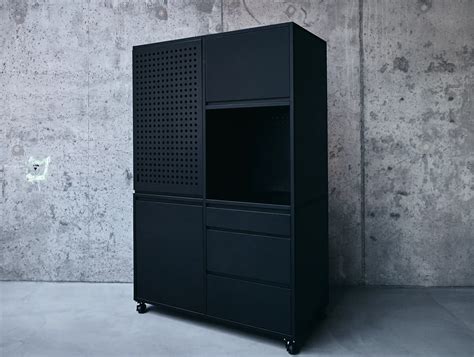 Kitchen Module Couple Wise Habit Valchromat® And Steel Black Black