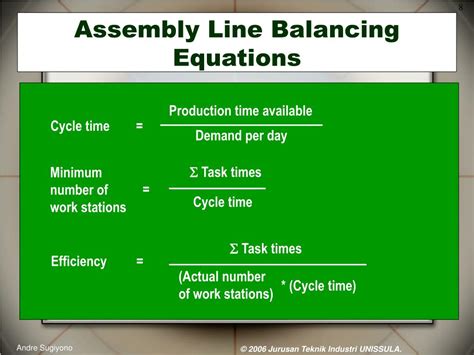Assembly Line Balancing Equations At Lucinda Mckellar Blog