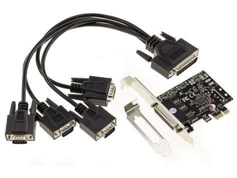 Pci Express Pcie Serial Rs232 4 Port Controller Card On Pieuvre Moschip Asix99100 Chipset