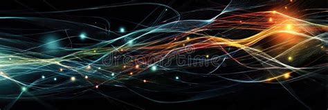 Vibrant Abstract Lines Intertwine To Create Neural Pathways With Bright