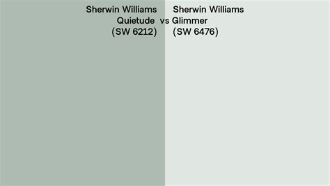 Sherwin Williams Quietude Vs Glimmer Side By Side Comparison