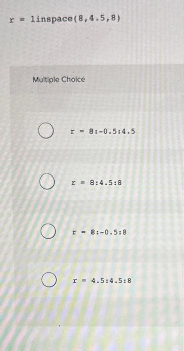 solved r 1 inspace 8 4 5 8 multiple choice r 8 −0 5 4 5