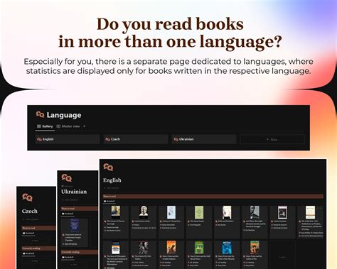 Book Tracker Notion Planner Reading Tracker Notion Dark Academia Notion Template Notion Reading