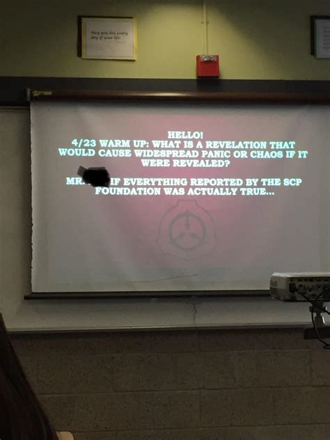 My Teacher Talked About The Scp Foundation For A Good 12 Minutes R Scp