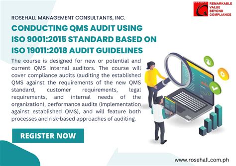 Conducting Qms Audit Using Iso 9001 2015 Standard Based On Iso 19011 2018 Audit Guidelines