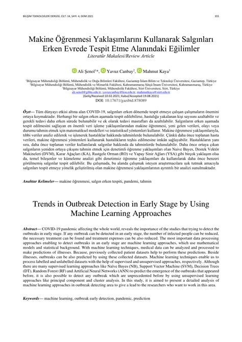 Pdf Trends In Outbreak Detection In Early Stage By Using Machine