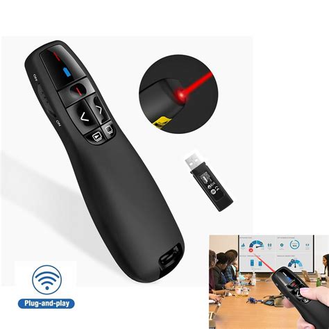 Wireless USB PPT Presenter Pen Power Point Presentation Laser Pointer Clicker Pen Remote Control