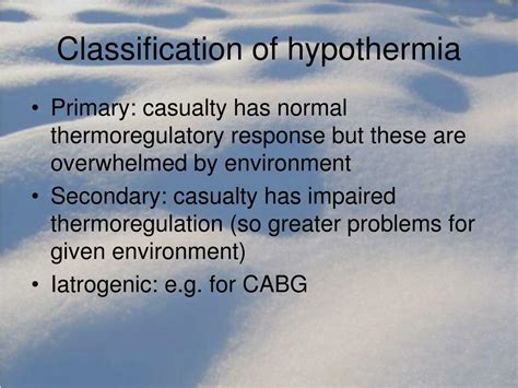 Ppt Hypothermia Powerpoint Presentation Free Download Id 935573