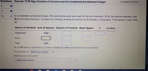 Solved In A Completely Randomized Design 12 Experimental