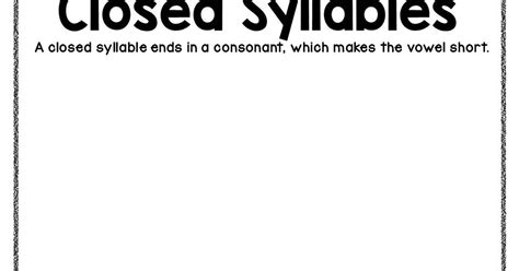 How I TEACH Open And Closed Syllables 180 Days Of Reading