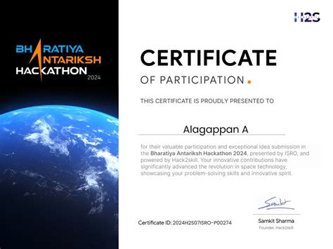 Alagappan Arumugam On Linkedin Spaceresearch Hackathon Isro