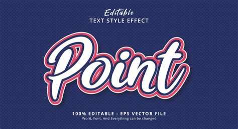 Premium Vector Point Text Style Effect Editable Text Effect