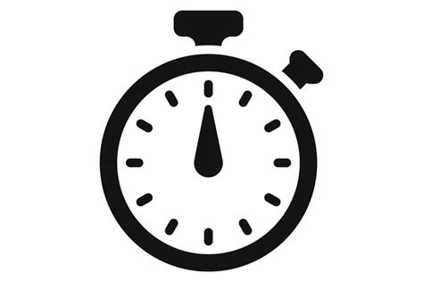 Stopwatch Line Icon Timer Clock Black Symbol