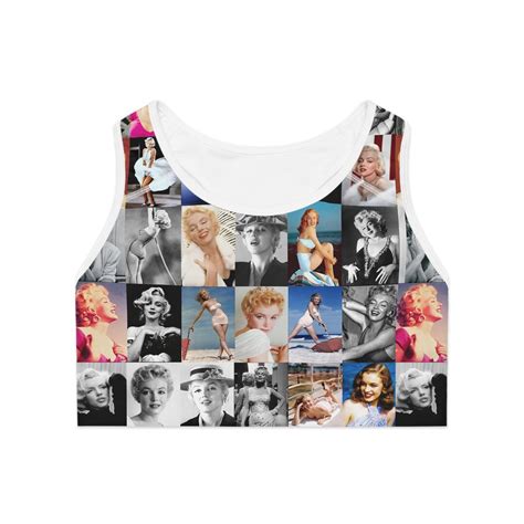 Marilyn Monroe Sport Bra Collage Art Bra Summer Top Sport Bra Gym Bra Sex Symbol Etsy