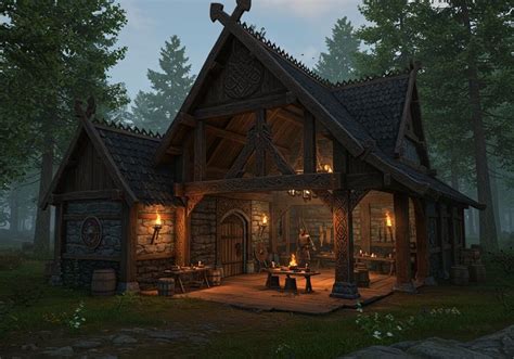 Valheim Game Ideas For Building Viking House Fantasy House