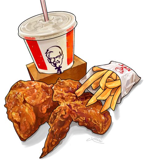 Miri Illust Kfc Original Absurdres Highres Chicken Food Cup