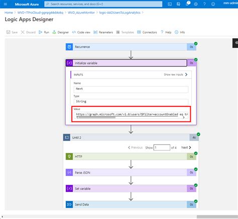 push azure ad user properties into azure monitor log analytics to build