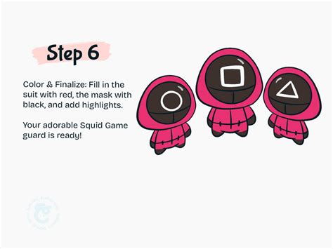 How To Draw Cute Squidgame Guard Step By Step
