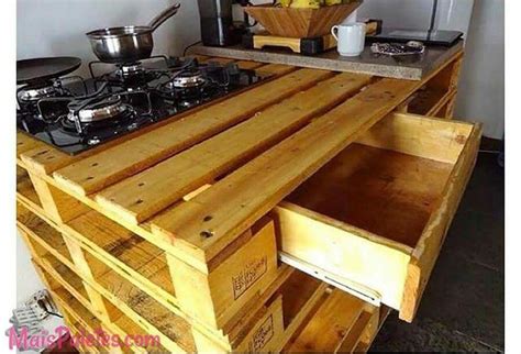 Pallets E Com Gaveta Moveis Cozinha Móveis De Paletes Moveis