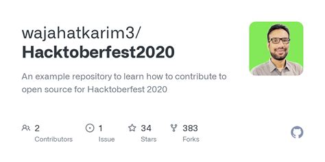 Github Wajahatkarim3hacktoberfest2020 An Example Repository To Learn How To Contribute To