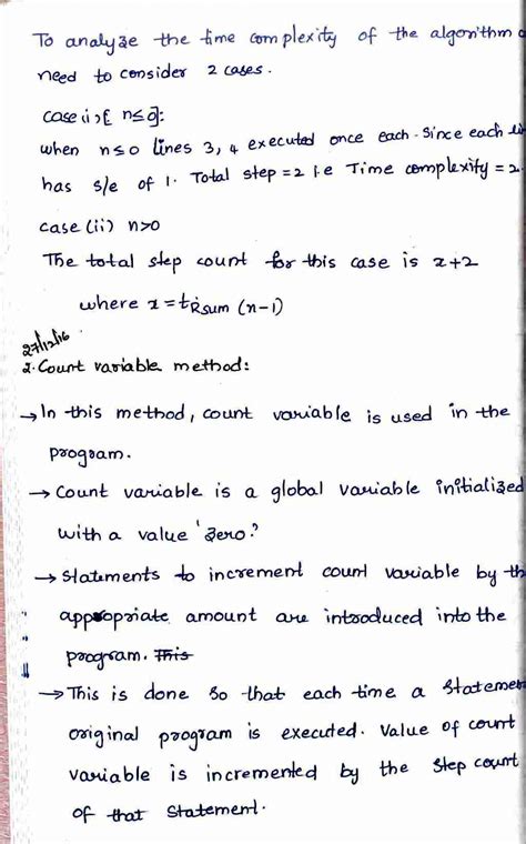 Performance Analysis In Daa Lecture Notes