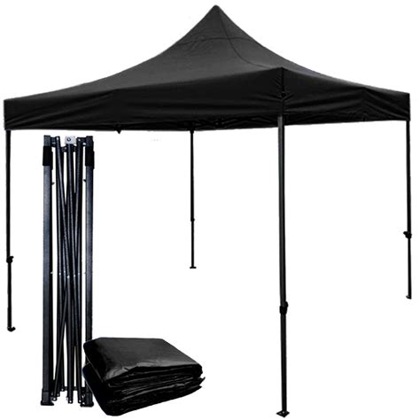 Carpa Toldo 3x 3m Plegable Negra Impermeable Jardin Casa
