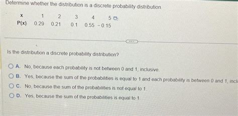 Solved Determine Whether The Distribution Is A Discrete