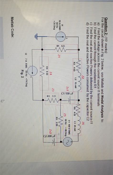 Solved Question 2 10 Marks For The Circuit Shown In Fig