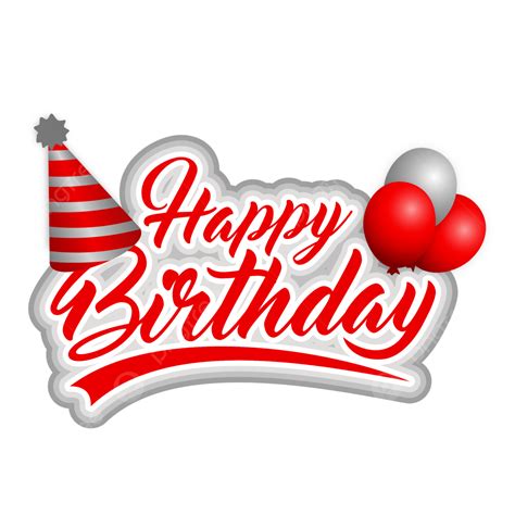 Feliz Cumpleaños Rojo Y Blanco Cumpleaños Rojo Png Imágenes
