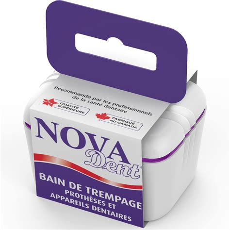 Novadent Dentures Cleaner Soaking Bath Cleaning Container For Dental