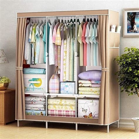 Huimart Portable 67 Wardrobe Closet Foldable Fabric Moisture