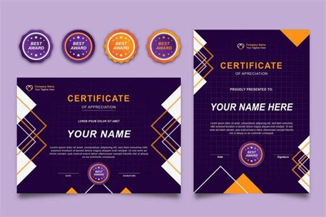 Premium Vector Portrait And Landscape Certificate Template