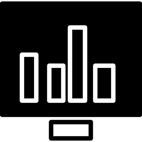 computer monitor with bar graph icon