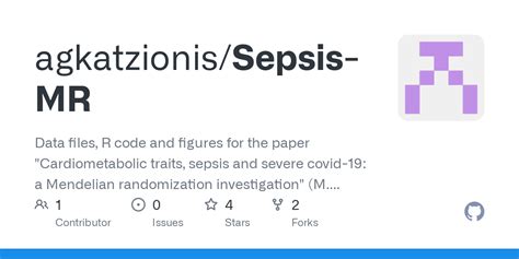 GitHub Agkatzionis Sepsis MR Data Files R Code And Figures For The Paper Cardiometabolic