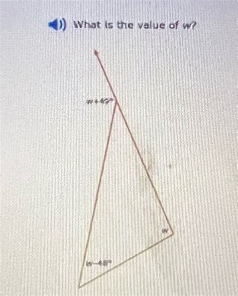 Solved What Is The Value Of W Chegg Com