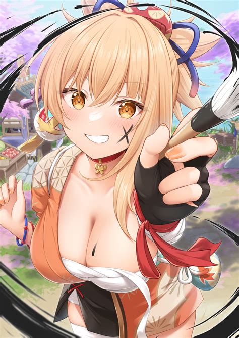 Yoimiya Genshin Impact Drawn By Pentakira Danbooru