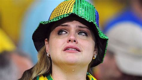 Brazilian Soccer Fans Crying