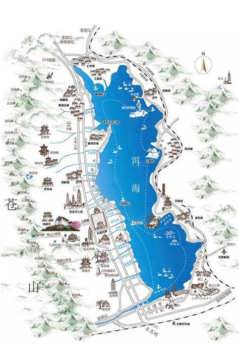 喜洲古镇地图 谷歌 大山谷图库