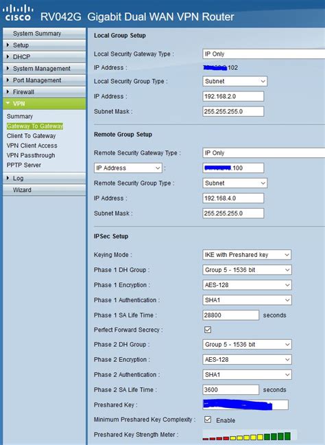 Vpn Between Rv042g And Rv340 What Am I Missing Cisco Community