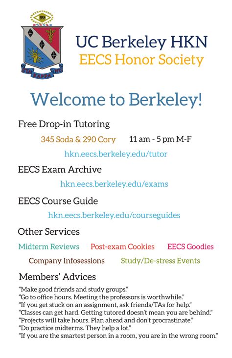 Uc Berkeley Hkn Hello Freshmen And Transfers Welcome To Cal Hkn The Eecs Honor Society