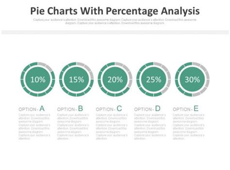 Five Staged Pie Charts With Percentage Analysis Powerpoint Slides PowerPoint Shapes