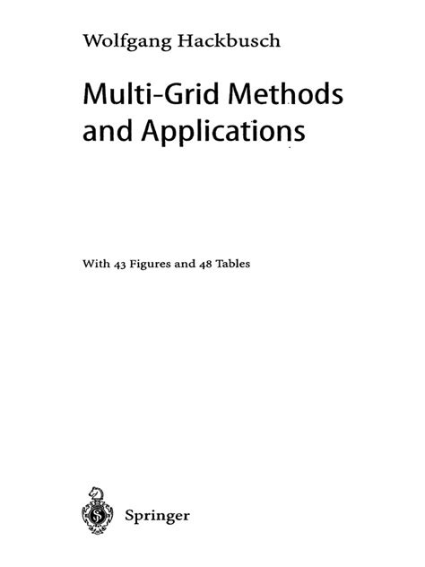 Multi Grid Methods And Applications Springer Series In Computational Mathematics Wolfgang