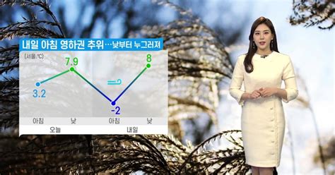 날씨 내일 아침 영하권 추위낮부터 누그러져