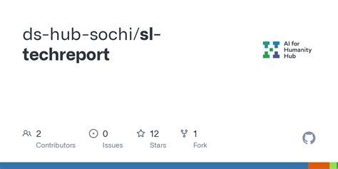 GitHub Ds Hub Sochi Sl Techreport
